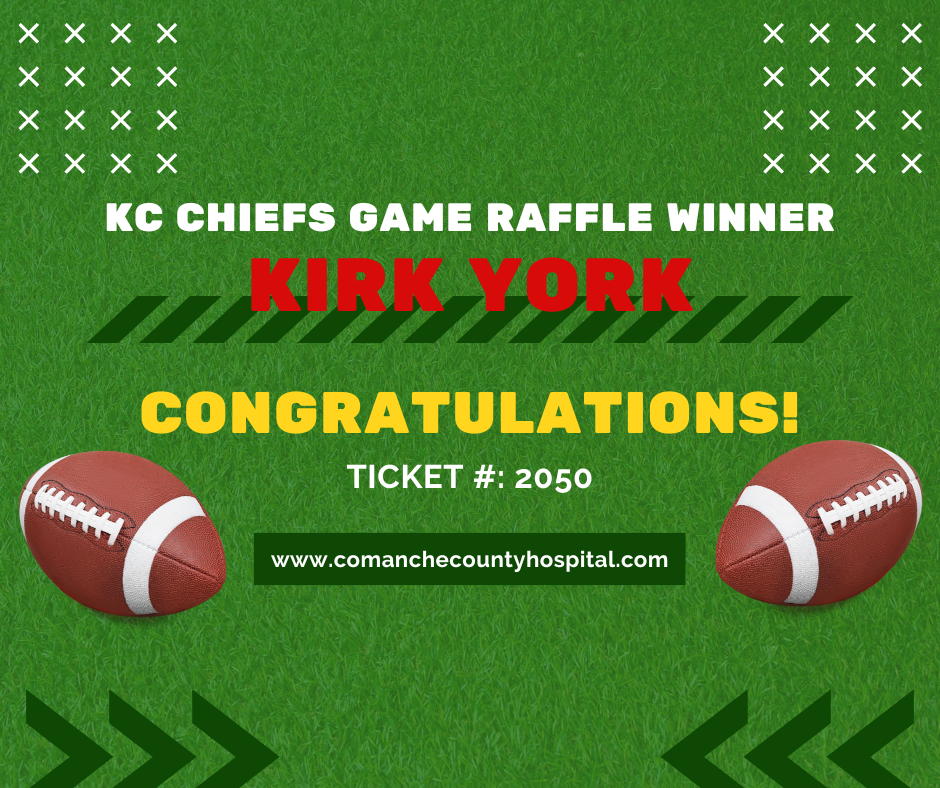 Comanche County Hospital - KC CHIEFS RAFFLE WINNER